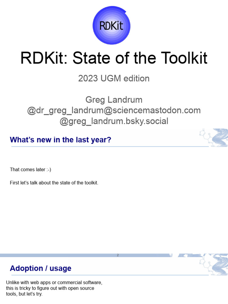 Landrum StateOfTheToolkit | PDF | Python (Programming Language) | Software Development