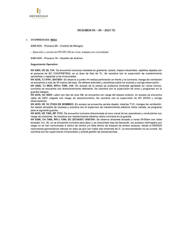 ADJUNTO Reporte Diario DNV 07-09-23 TN | PDF