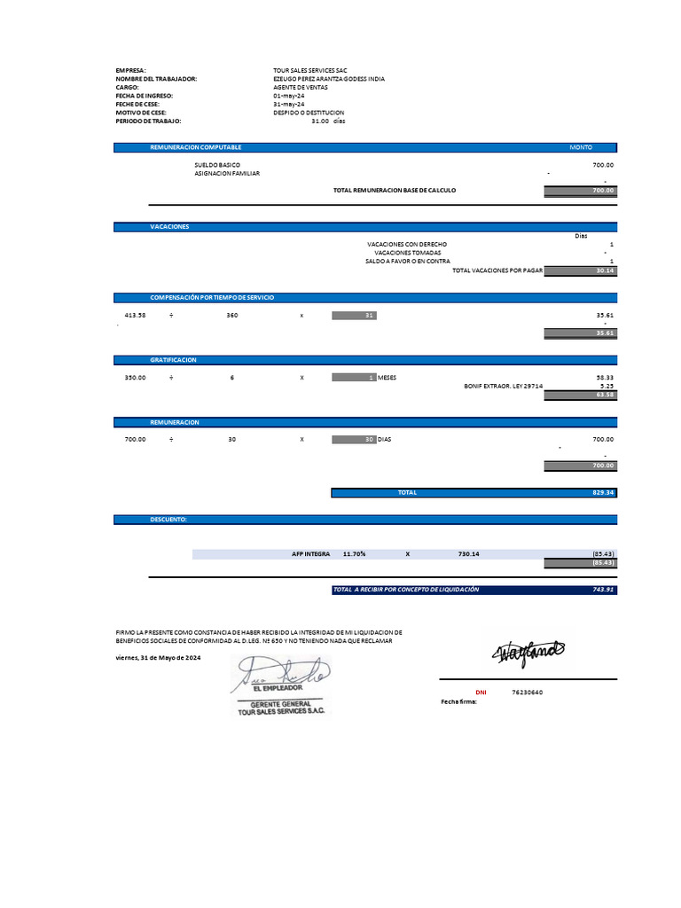 Liquidaciones BBSS Arantza | PDF