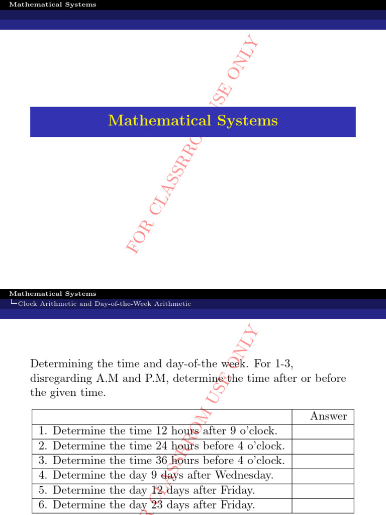 Mathematical-Systems | Download Free PDF | Algebra | Number Theory