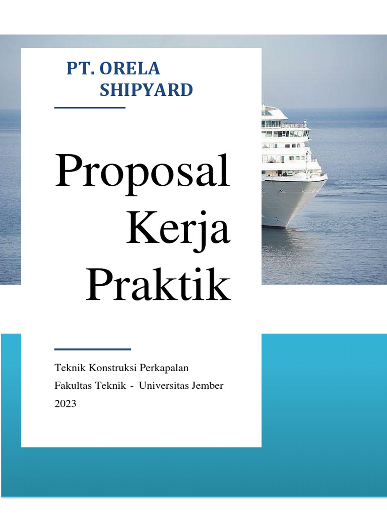 Proposal Kerja Praktik Pt. Orela Shipyard | PDF