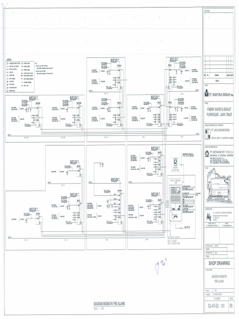 Diagram Skematik Fire Alarm | PDF