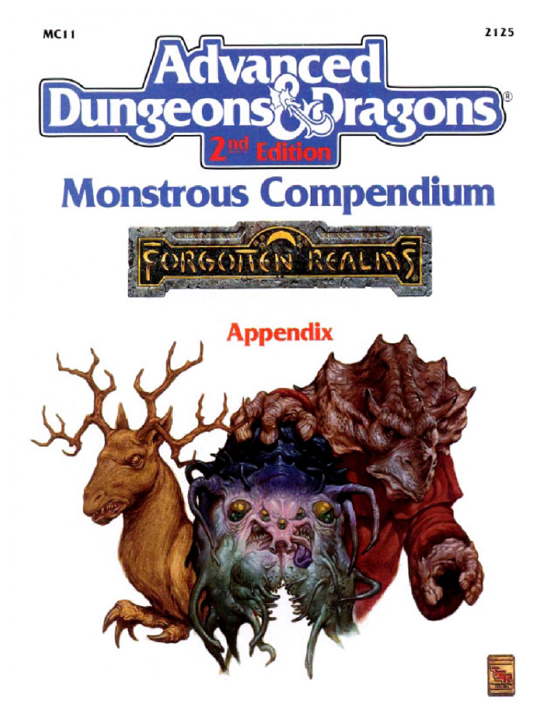 ADnD MC11 Monstruos Compendium - Forgotten Realms II 2nd Edition | PDF