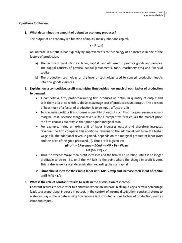 Macroeconomics Chapter 3-1 | PDF | Labour Economics | Demand