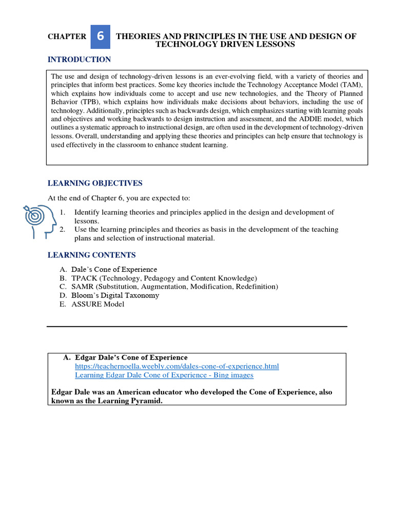Chapter 6 Theories and Principles in The Use and Design of Technology Driven Lessons | PDF ...