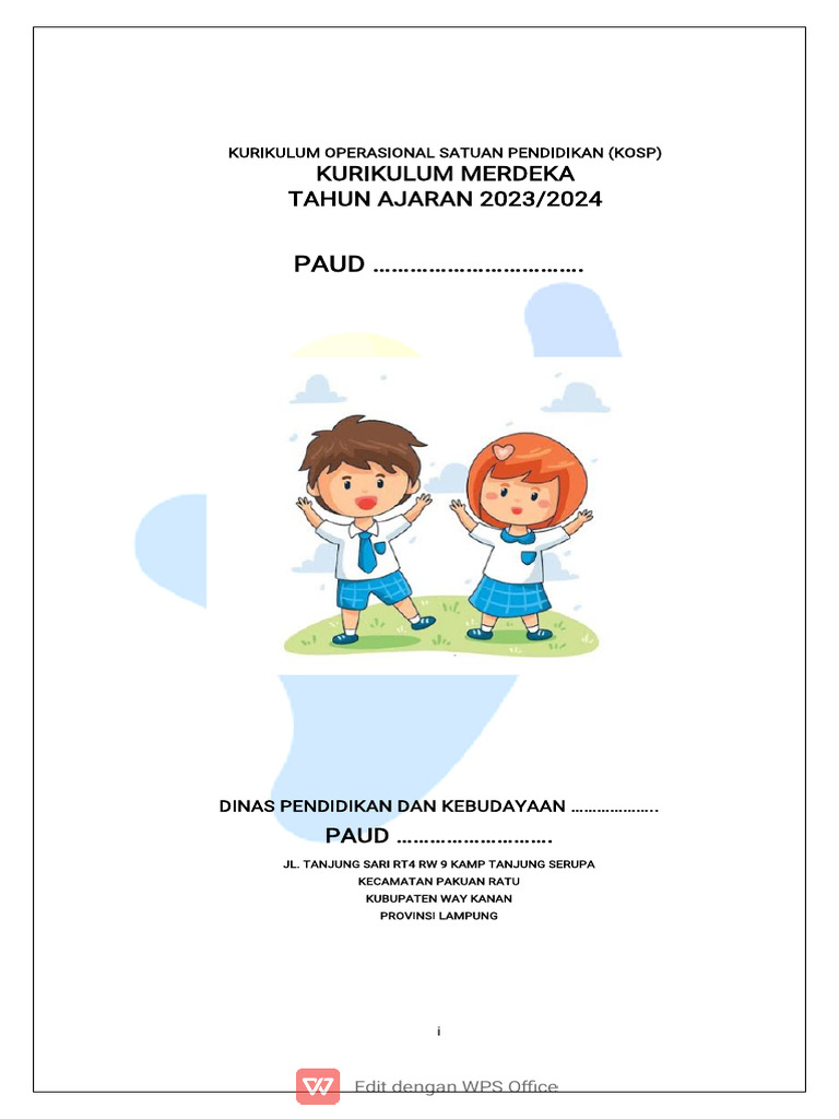 1.kosp Paud Kurikulum Merdeka | PDF | Bisnis | Seni