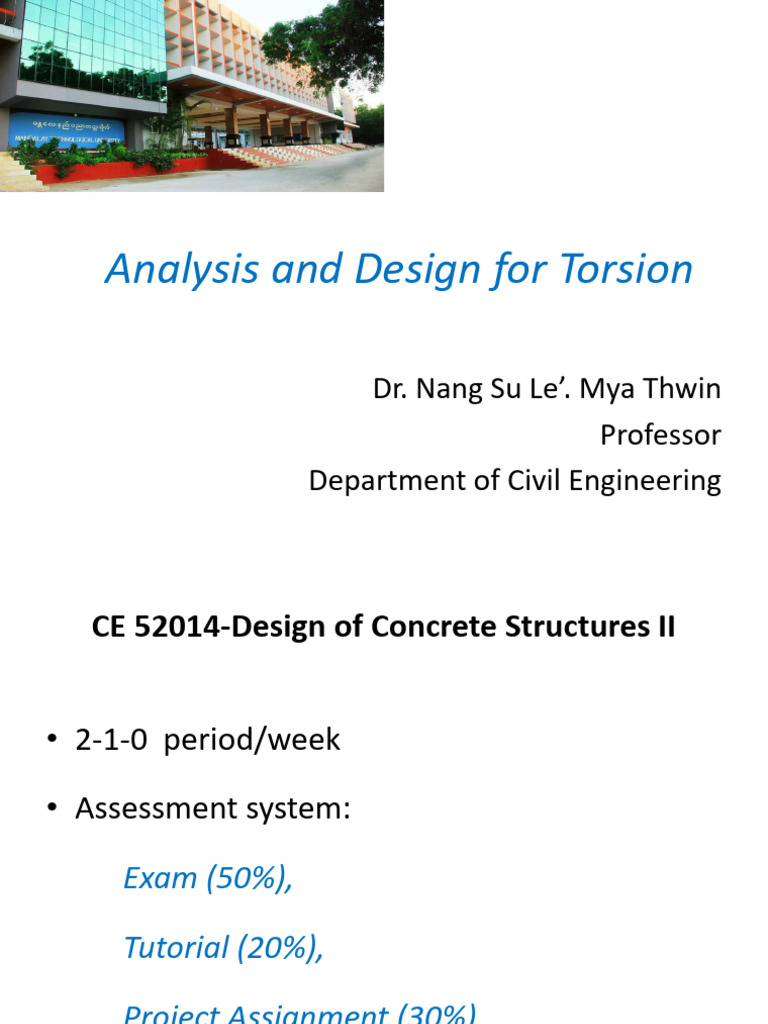 Chapter 7 Torsion Pdf Beam Structure Stress Mechanics