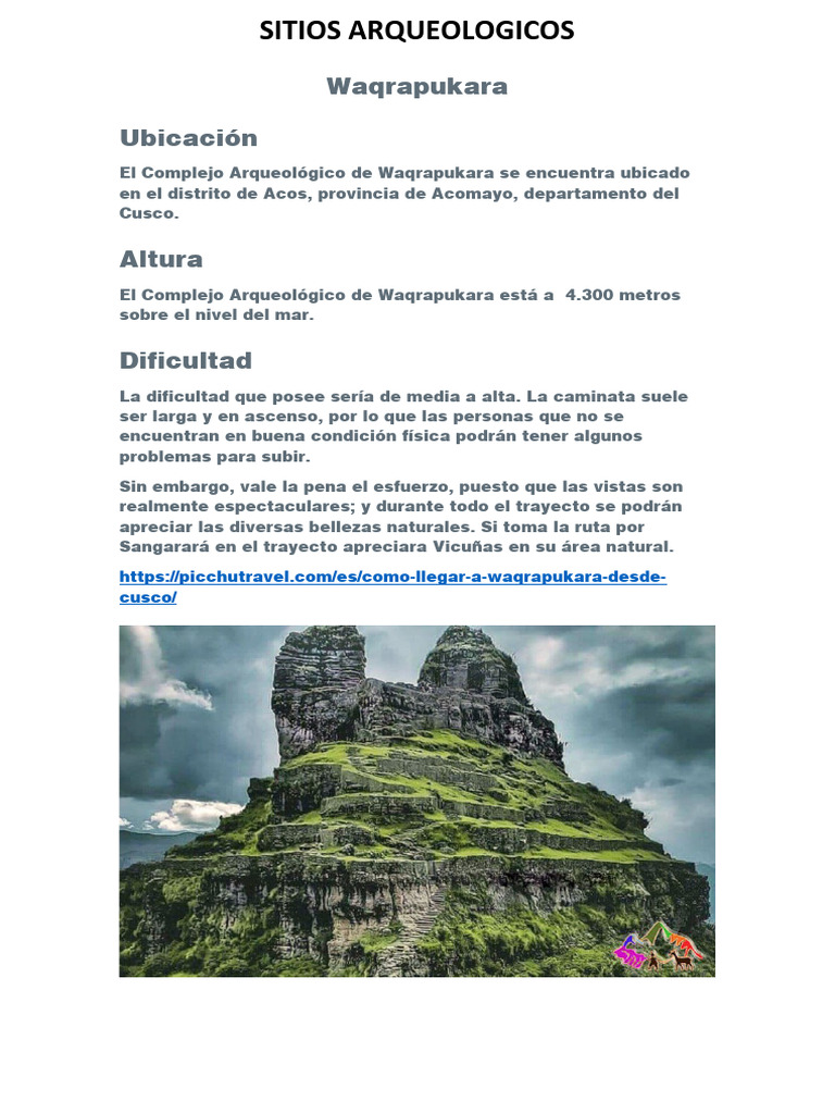 SITIOS ARQUEOLOGICOS | PDF