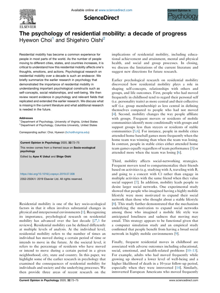 Choi 2020 | PDF | Psychology | Self Concept