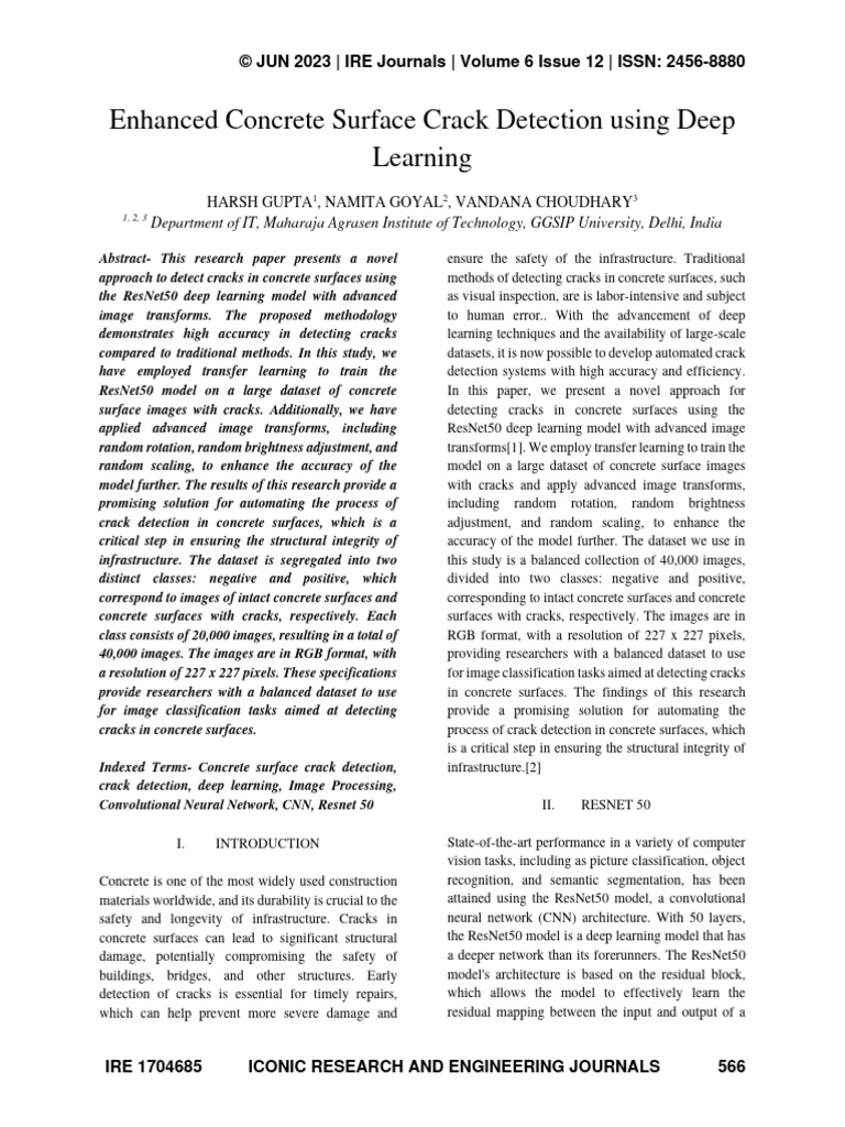 Crack Detection Using Deeplearning Pdf Deep Learning Artificial