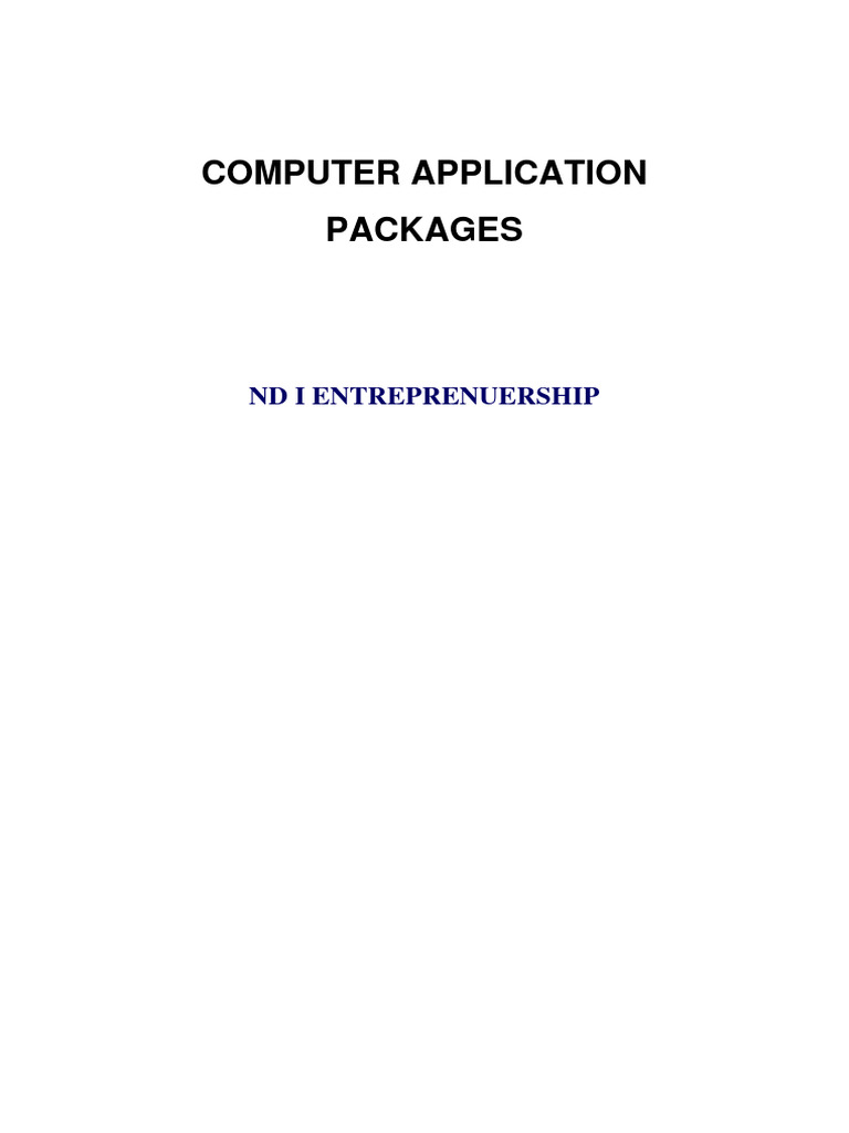 Comm 115 App Packages | PDF | Microsoft Excel | Operating System