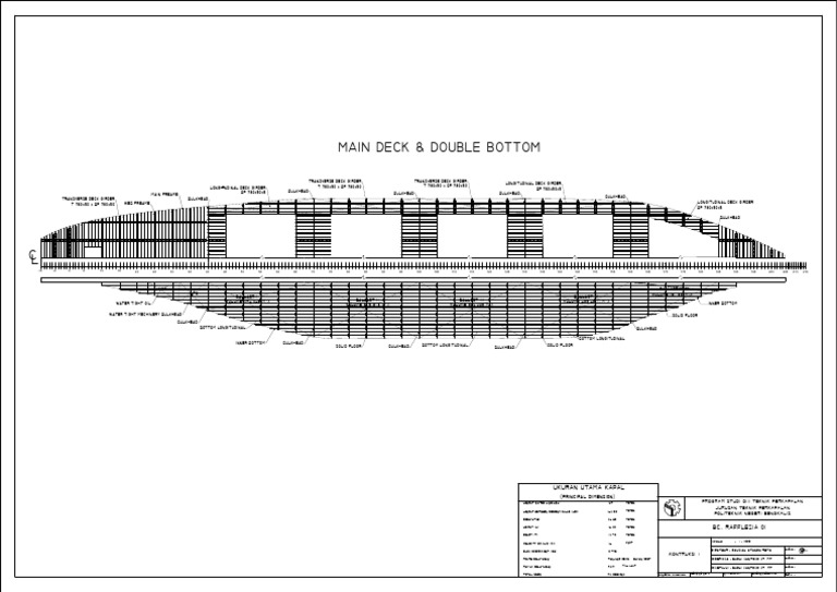 Kontruksi Main Deck Dan Double Bottom | PDF | Water Transport | Watercraft