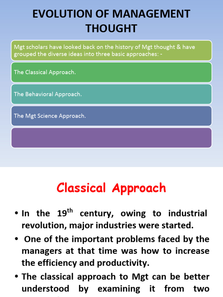 Evolution of MGT Thought | PDF | Science | Labour Economics