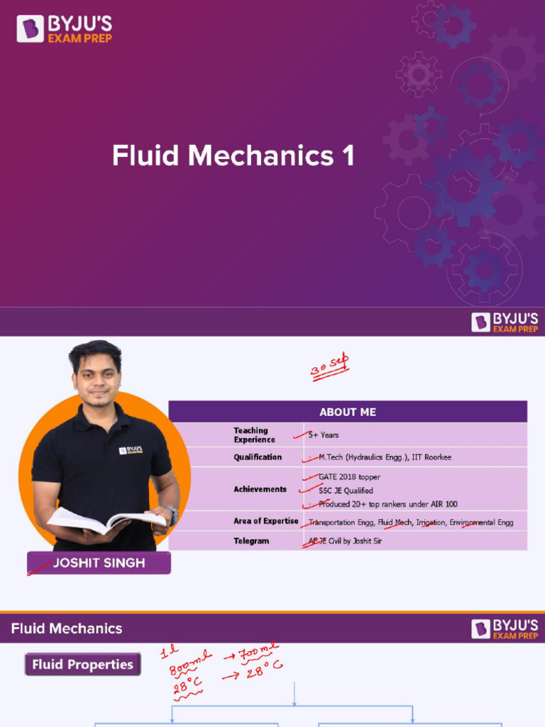 Fluid Mechanics 1 | PDF