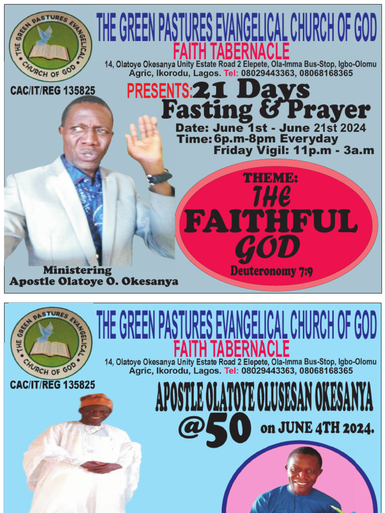 Pastor Toye Church 123 | PDF | Cooking, Food & Wine