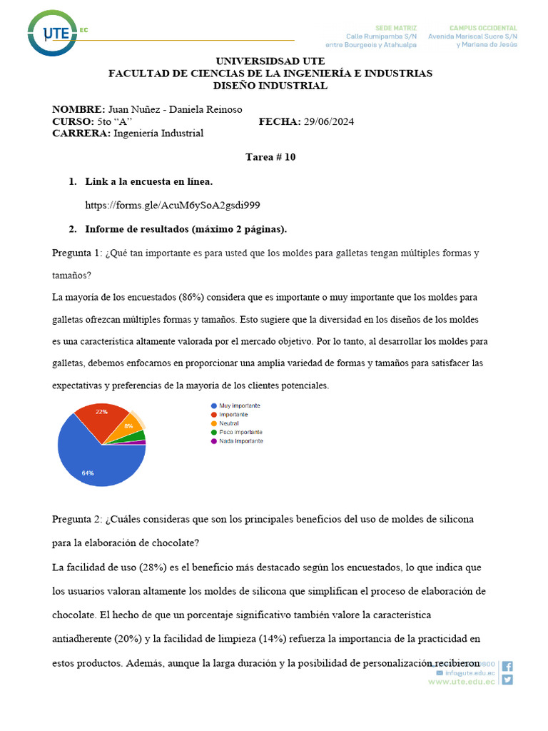 Daniela Reinoso Deber 10 Diseño | PDF | Chocolate | Diseño