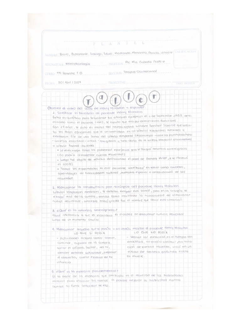 Caso Henry Molaison | PDF