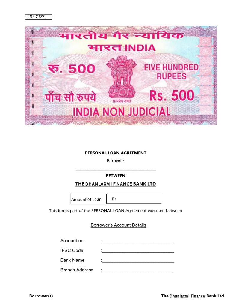 Aggreement Paper To Be Signed | PDF | Loans | Investment Banking