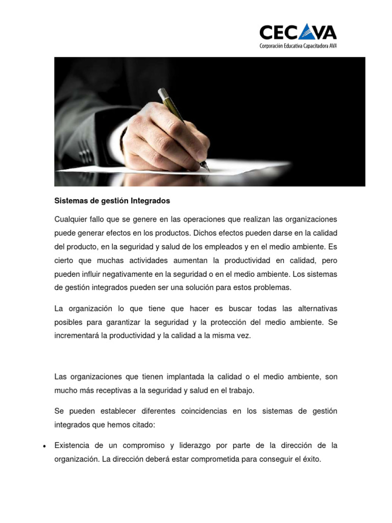 TEMA4.2 - OBJETIVO Sistemas de Gestion Integrados | PDF | Calidad ... TEMA4.2 - OBJETIVO Sistemas de Gestion Integrados | PDF | Calidad ...