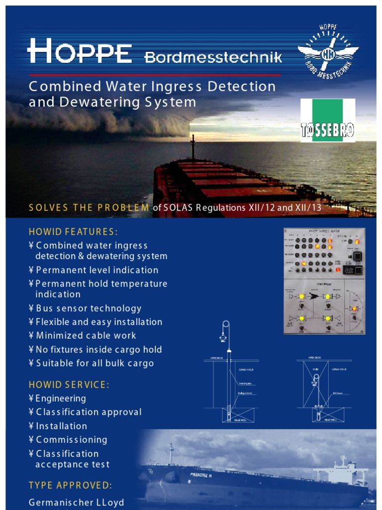 Hoppe HOWID Water Detection System | PDF | Ships | Shipping