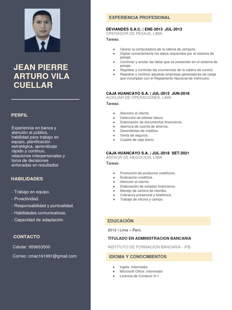 CV - Jean Vila | PDF | Negocios