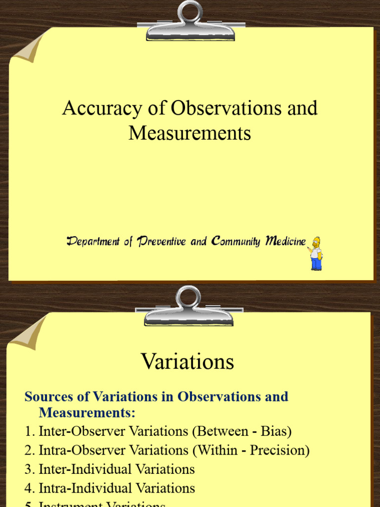Accuracy of Observations and Measurements JRJ | PDF | Sensitivity And ...