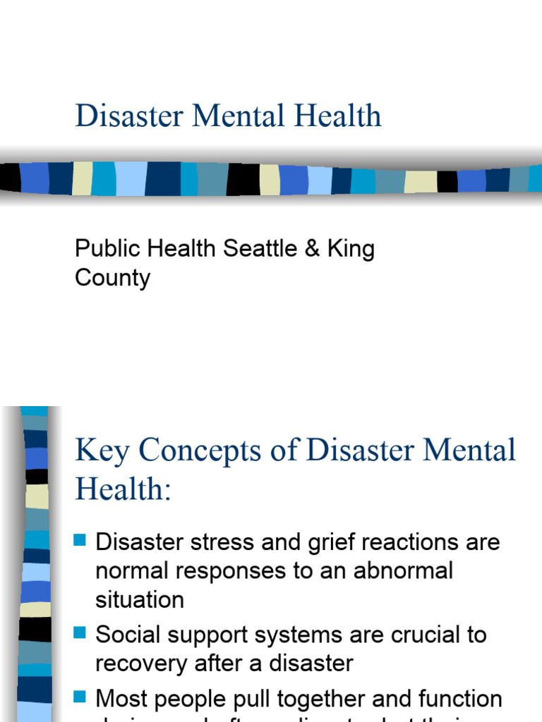 Disaster Mental Health Training | PDF | Psychological Trauma | Mental ...