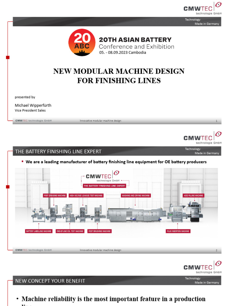 Modular Battery Finishing Machines | PDF | Machines | Engineering
