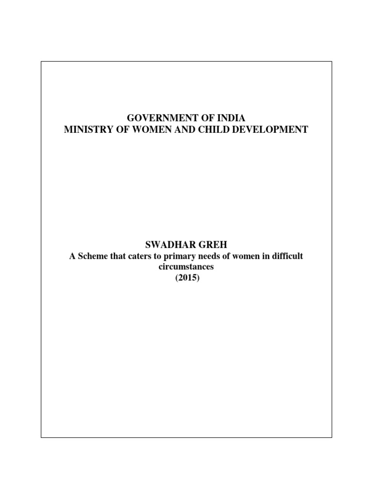 Revised Guidelines Swadhar Greh, 2015 (English) | PDF | Expense | Audit