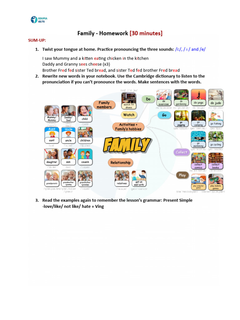 After-Class Lesson 1 Daily Life-Family | PDF | Human Communication | Linguistics