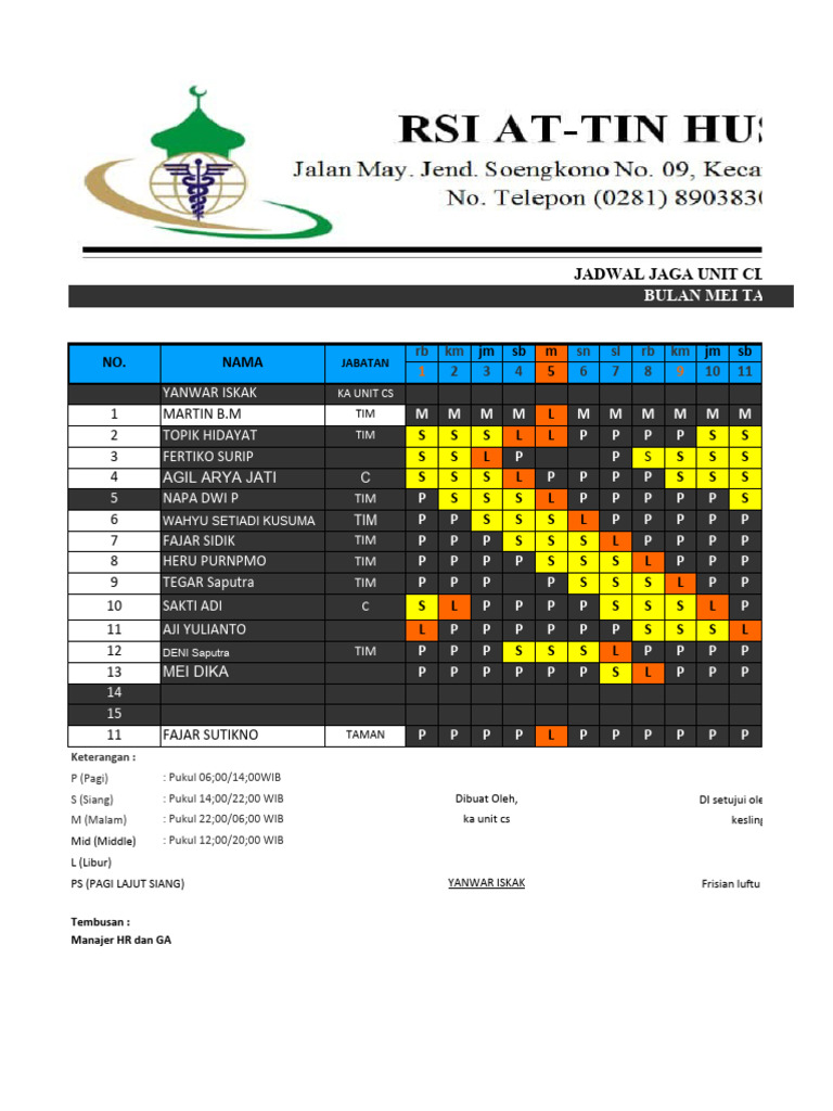 Format Jadwal | PDF