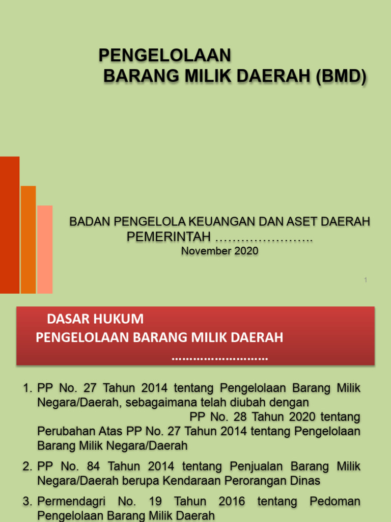 PTT Pengelolaan BMD Contoh | PDF