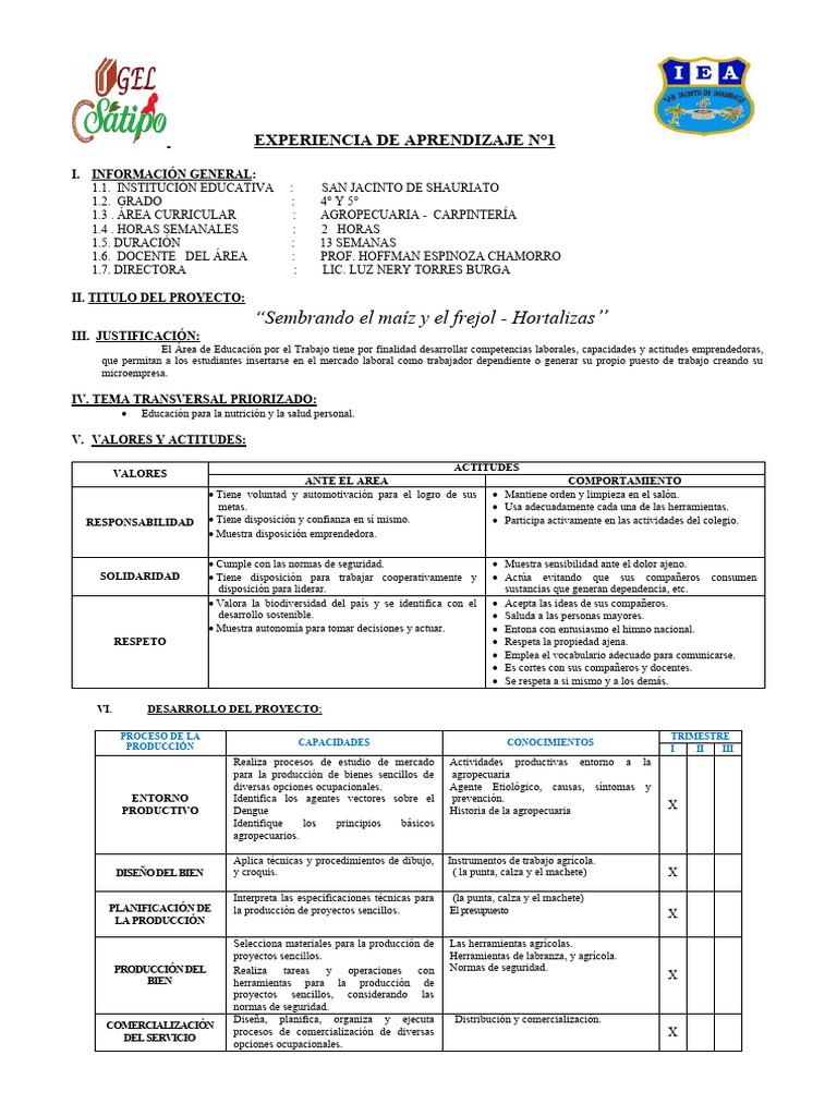 Proyecto #05 | PDF | Iniciativa empresarial | Agricultura