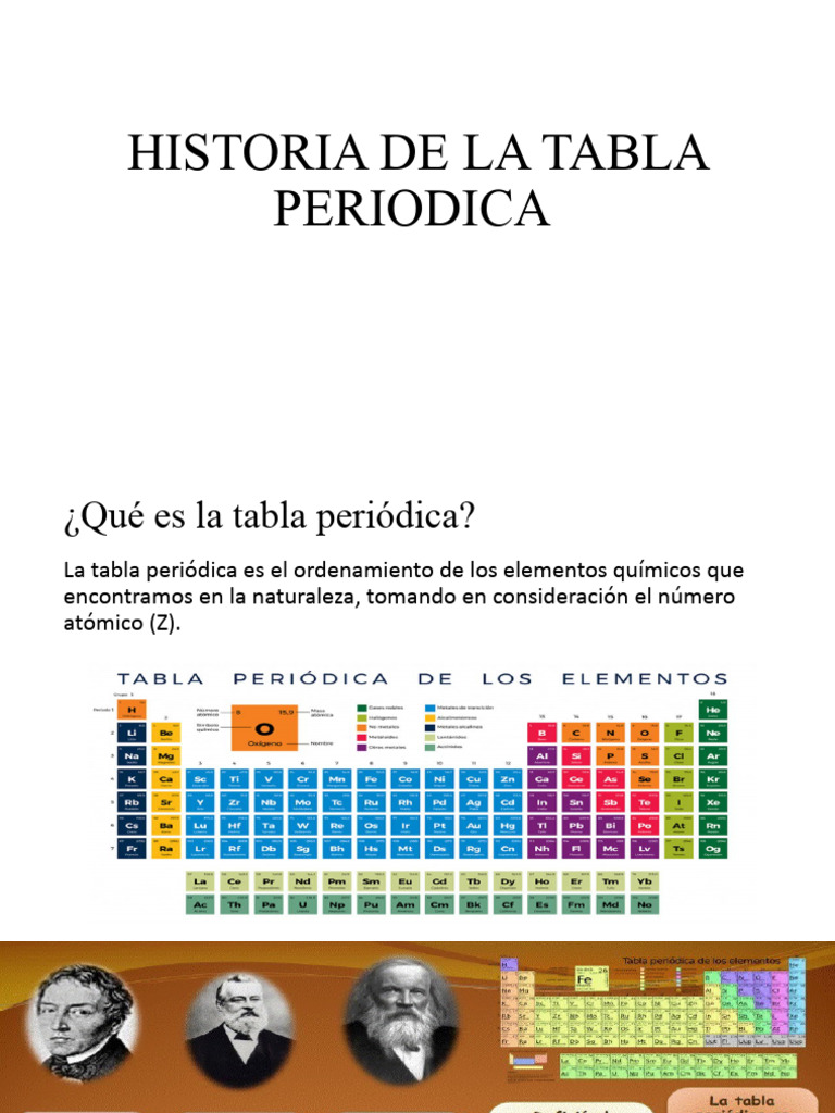 Historia de La Tabla Periodica | PDF