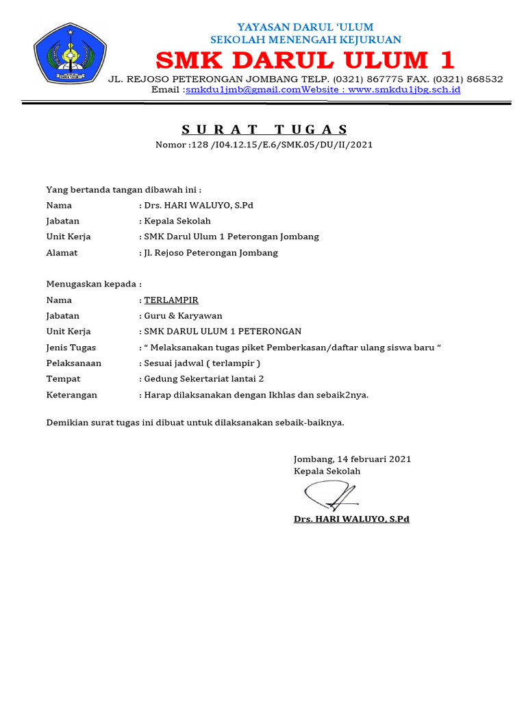 Surat Tugas SPPD PPDB (Repaired) | PDF