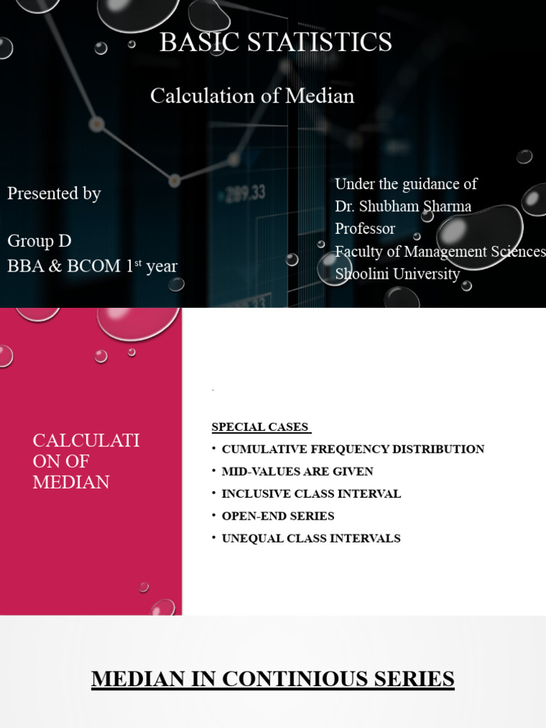 Stats Presentation Group D | PDF | Median | Mathematics