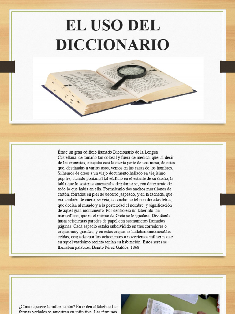 El Uso Del Diccionario Grupo 4 | PDF