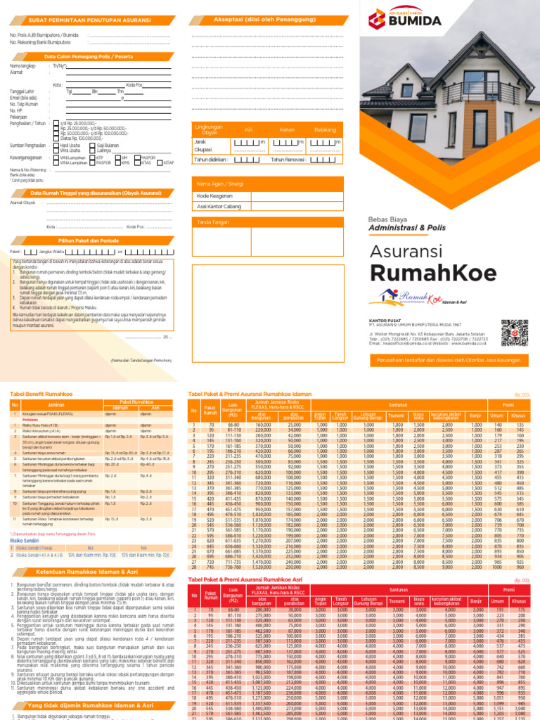 ASURANSI BUMIDA - Brosur Rumahkoe Idas | PDF