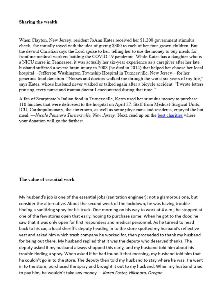 Helping Others Articles | PDF | Wellness