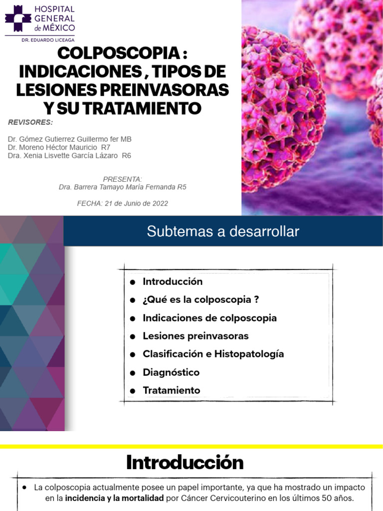 PDF Colposcopia - Indicaciones LEIBG, LIEAG | PDF | Especialidades ...