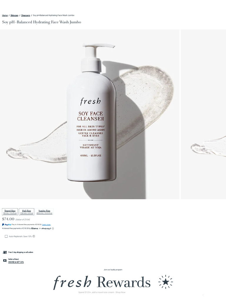 Jumbo Soy Hydrating Face Wash 400ml | PDF | Skin | Toiletry
