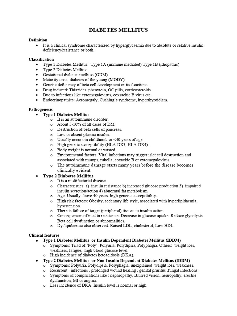 Diabetes Mellitus 2 | PDF | Diabetes | Insulin