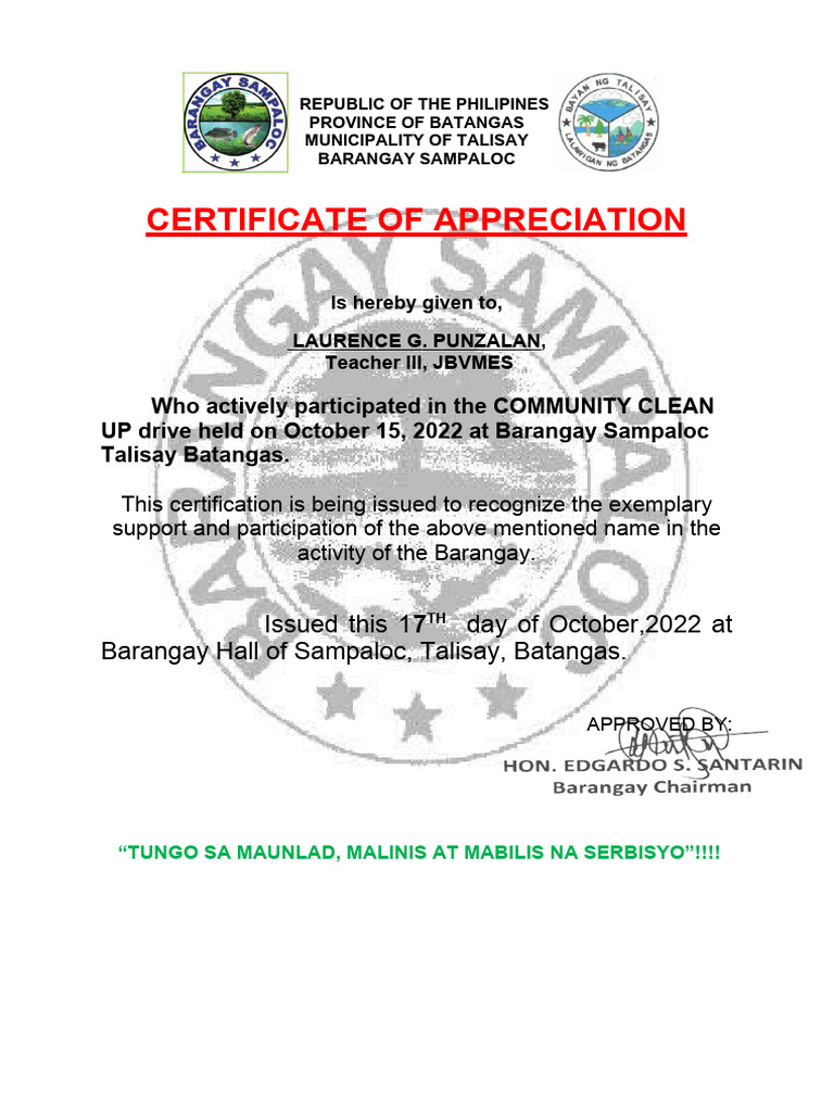 CLEAN-UP-DRIVE-CERTIFICATE | PDF