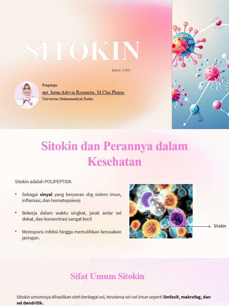 Peran dan Jenis Sitokin dalam Imunitas | PDF | Sains & Matematika