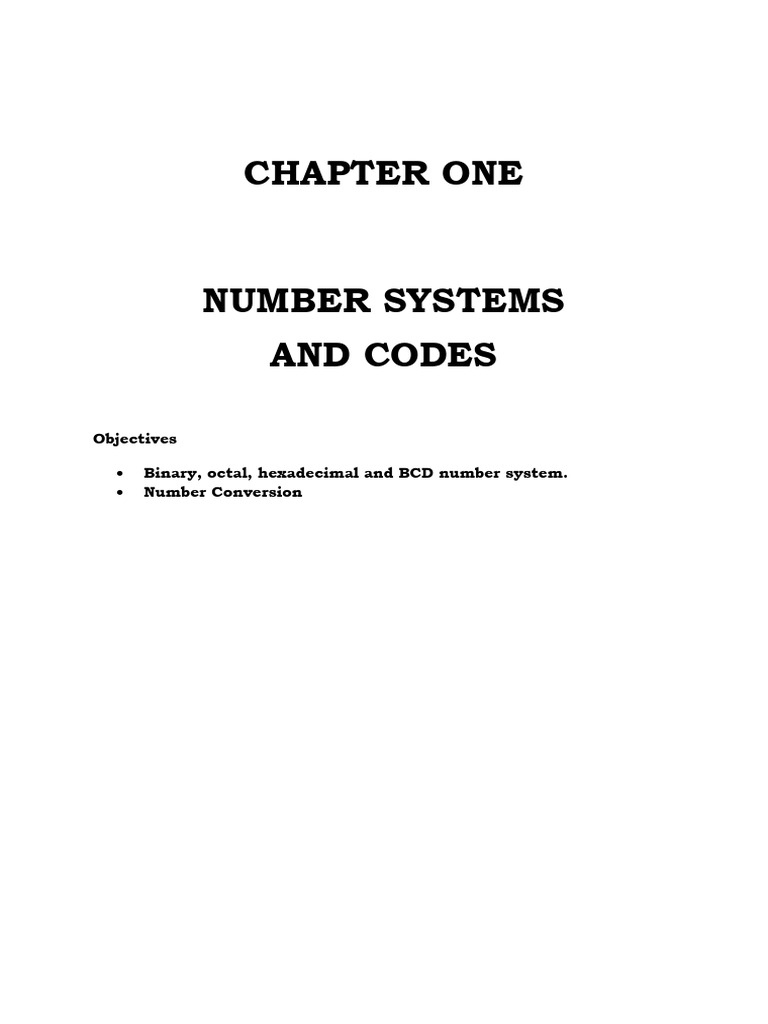 Chapter 1 | PDF | Binary Coded Decimal | Arithmetic