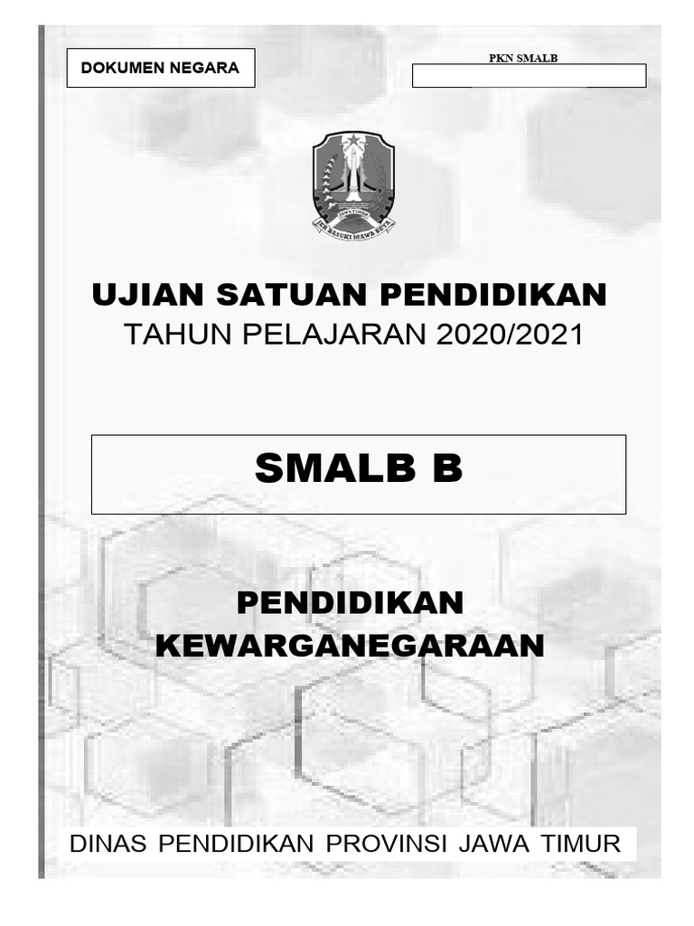 Naskah Soal B Smalb PKN | PDF | Ilmu Sosial
