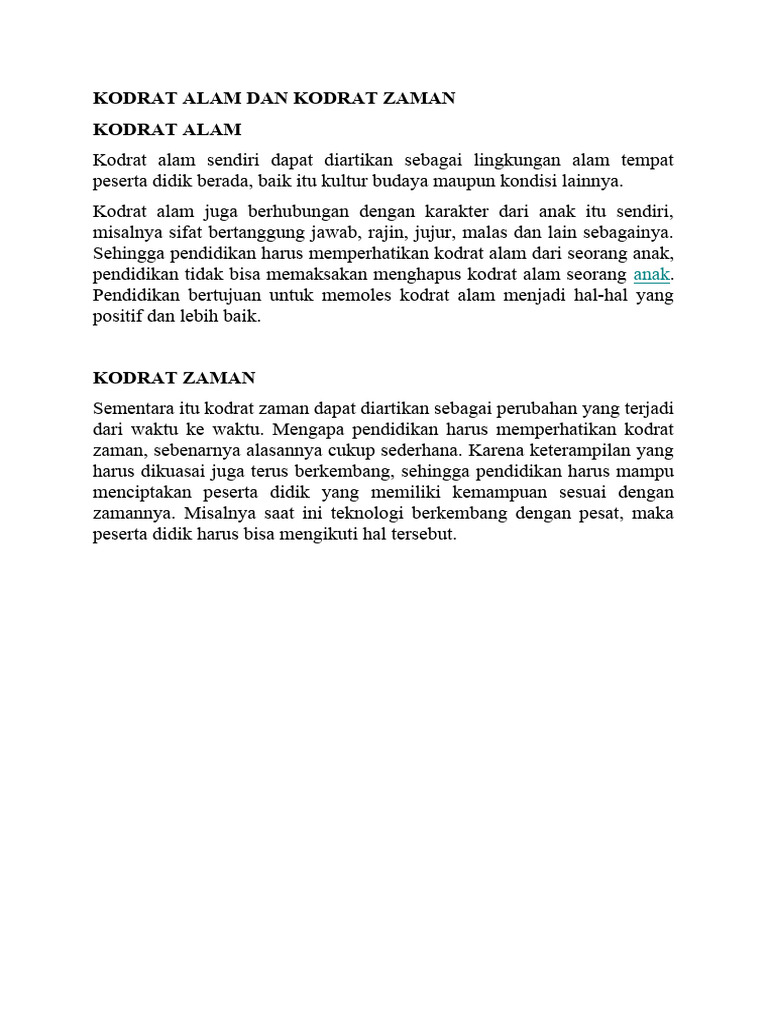 Kodrat Alam Dan Kodrat Zaman | PDF | Kesehatan Holistik