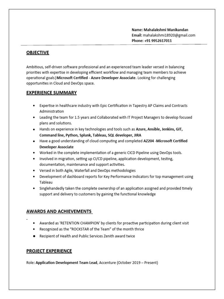 Devops Resume | PDF | Microsoft Azure | Computing
