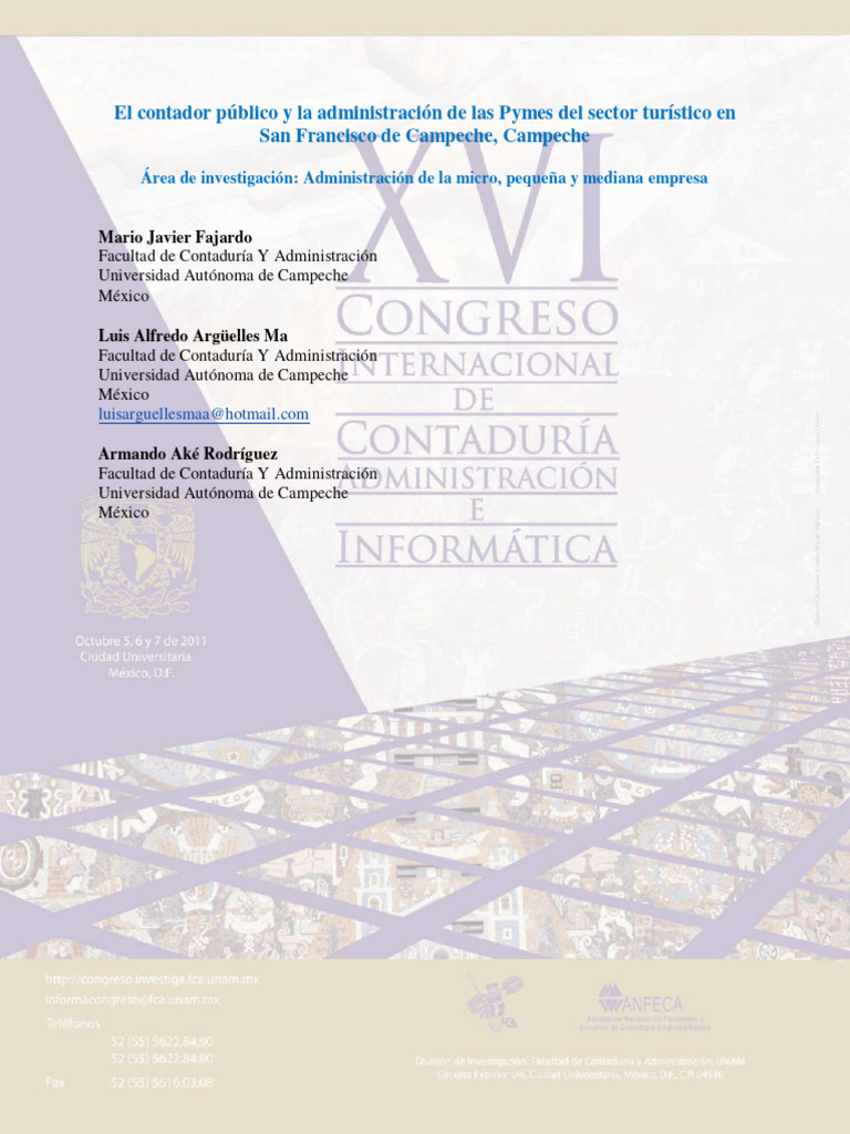 El Contador Público y La Administración de Las Pymes Del Sector ...