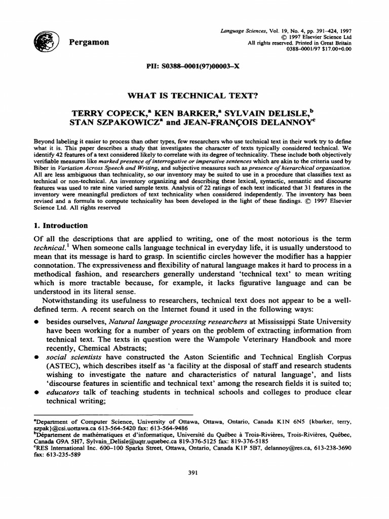 What Is Technical Text? | PDF | Verb | Clause